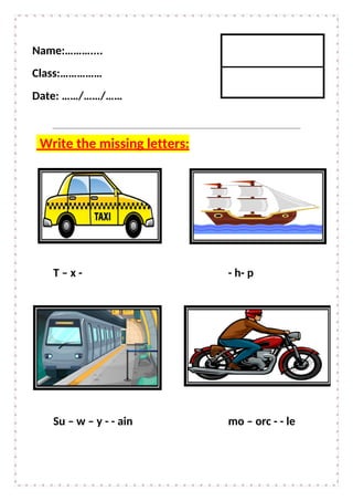 Interactive Transportation Flashcards with Examples & Exercises | PDF