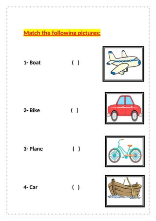 Interactive Transportation Flashcards with Examples & Exercises | PDF