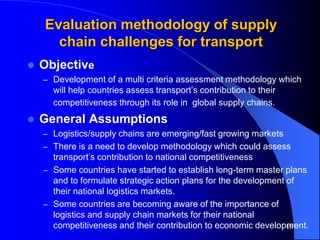 supply chain management of transport challenge | PPT