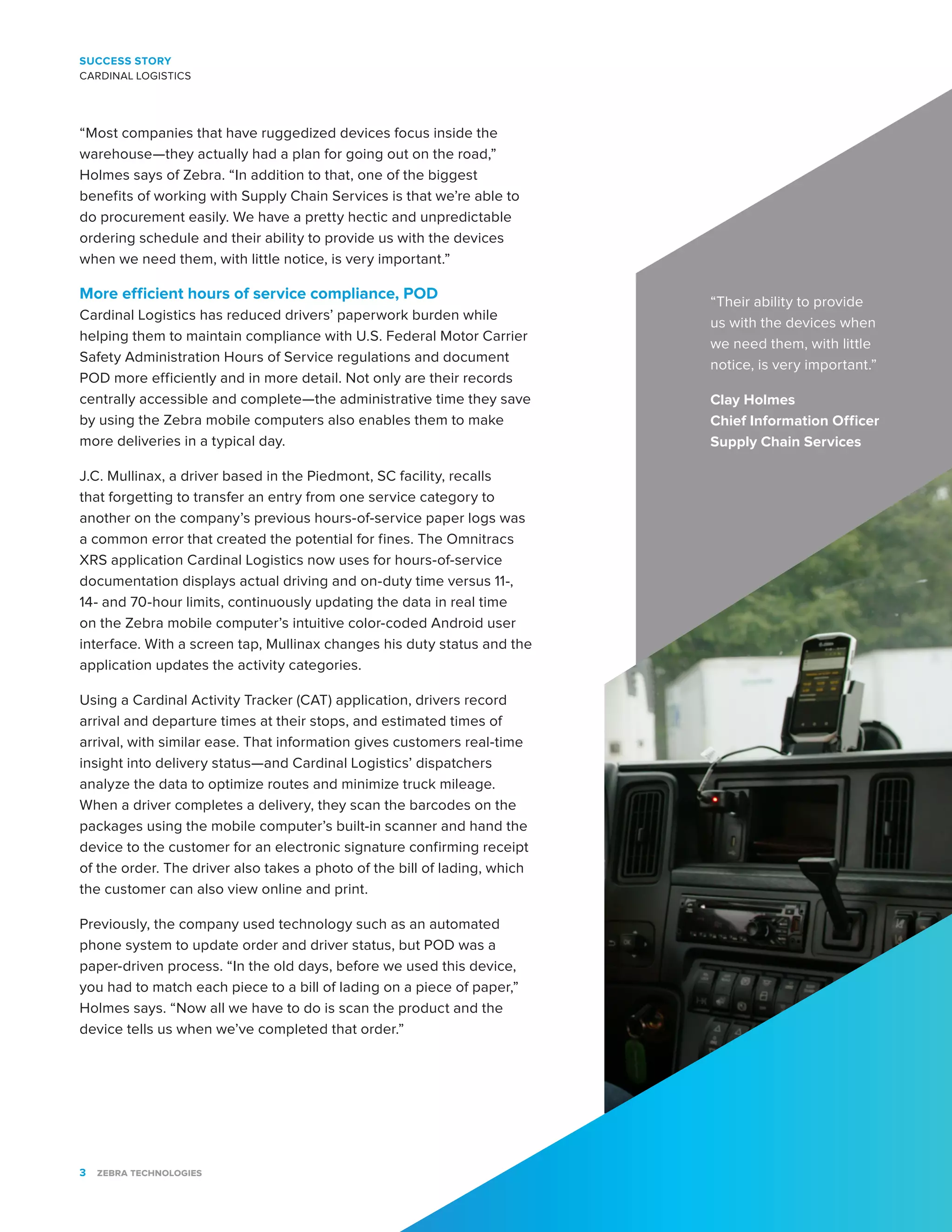 Zebra Cardinal Logistics Case Study - Partner version | PDF