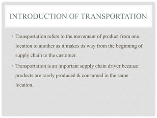 Transportation - Basics | PPTX