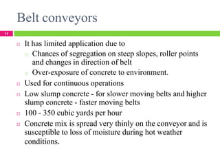 Transportation of concrete | PPTX