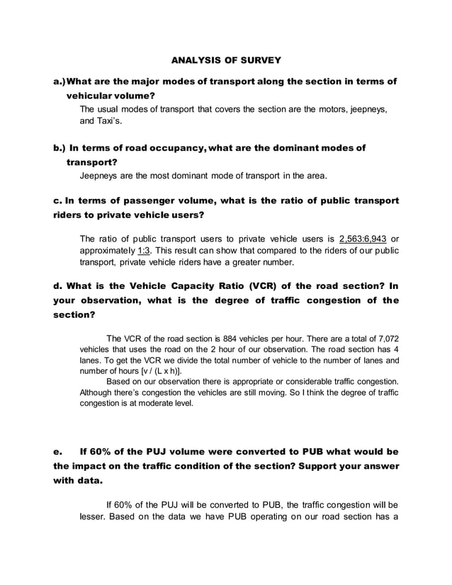 Transportation Data Analysis And Interpretation 1 Docx