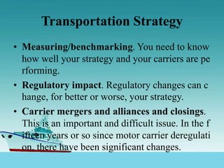 transportation-.pptx | Logistics and Transportation Industry | Industries