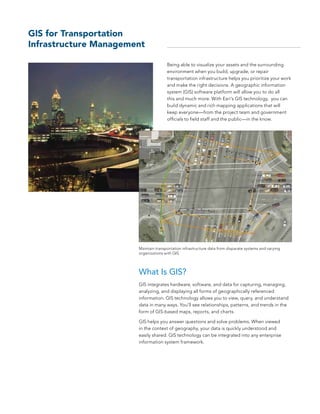 GIS for Transportation Infrastructure Management | PDF