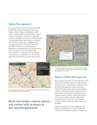 GIS for Transportation Infrastructure Management | PDF