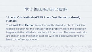 Transportation model | PPTX