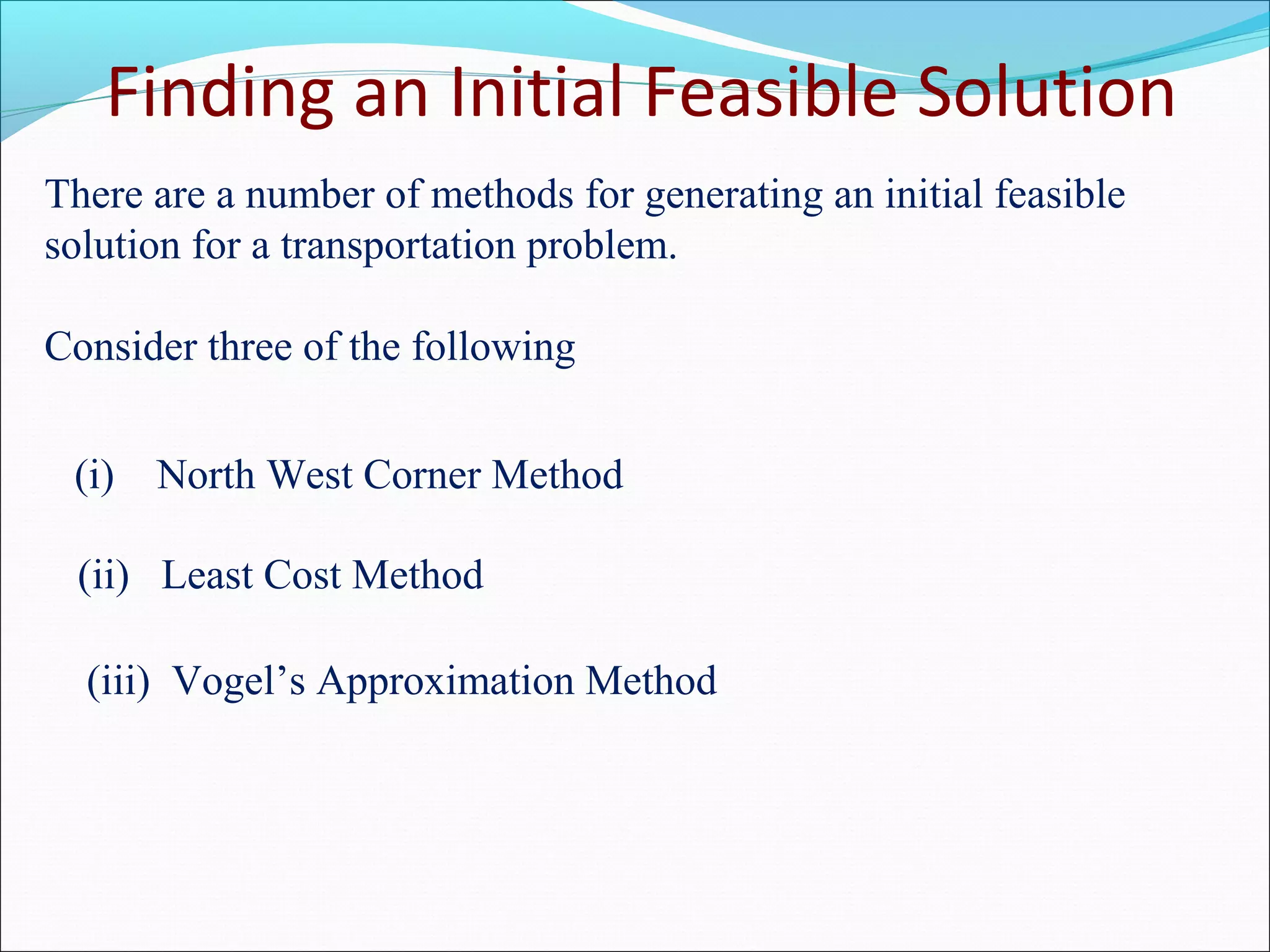 Transportation model and assignment model | PPT