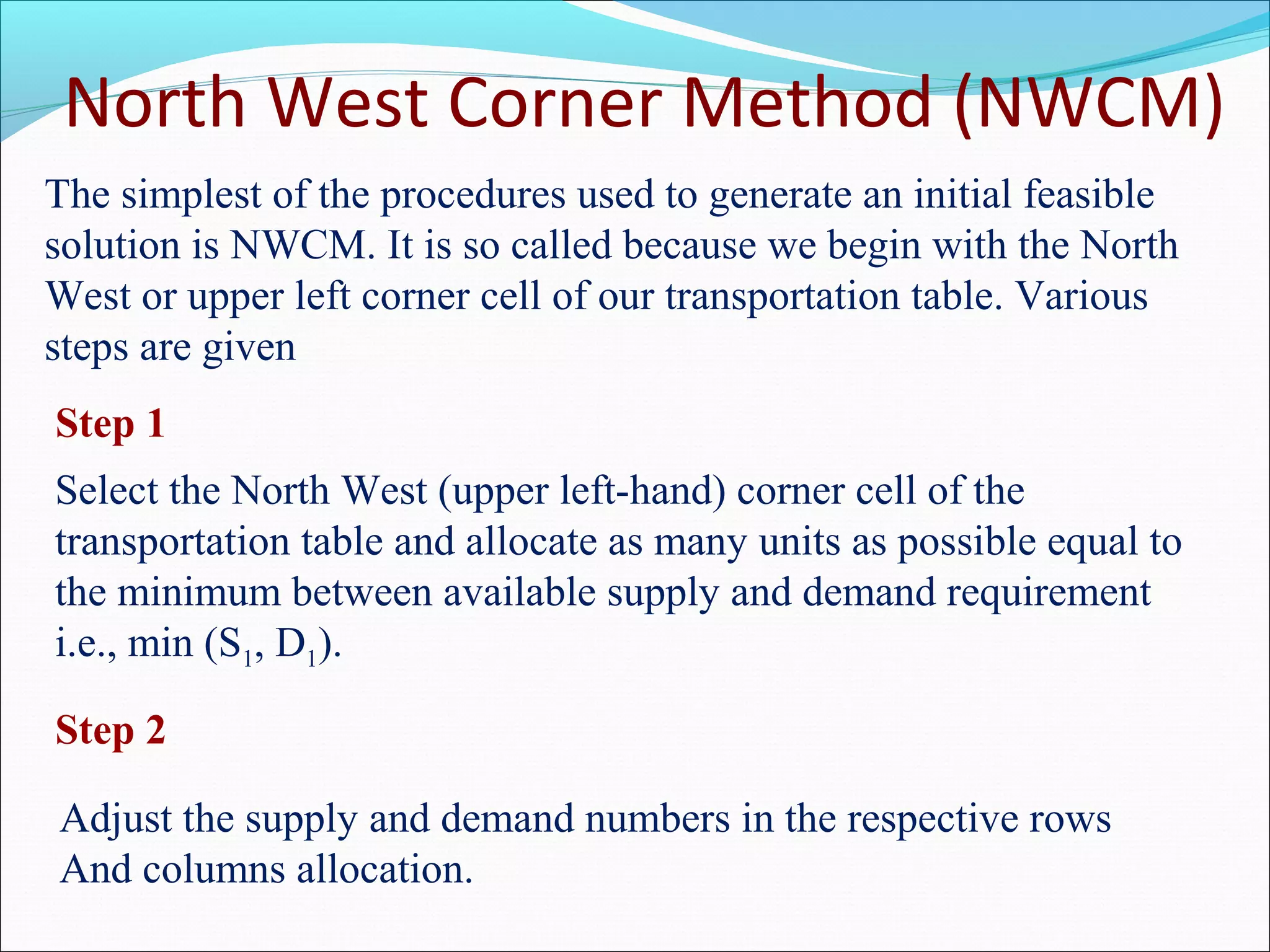 Transportation model and assignment model | PPT