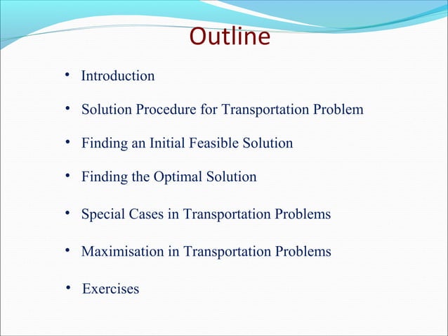 Transportation model and assignment model | PPT | Logistics and ...