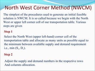 Transportation model and assignment model | PPT