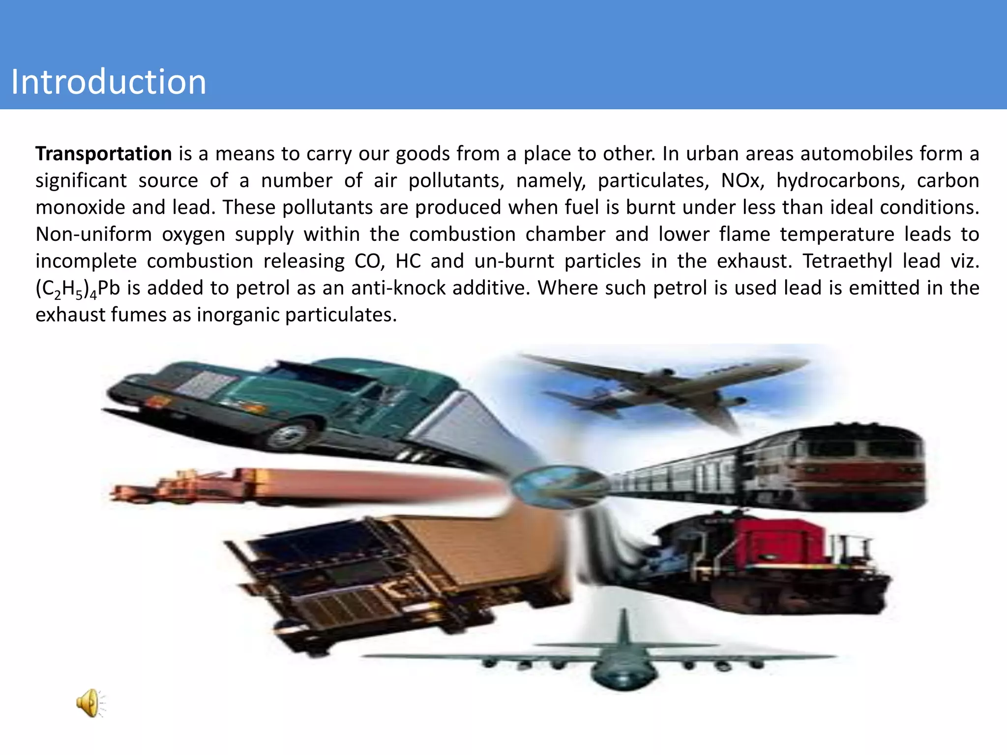 Transportation and its effect on environment | PPTX