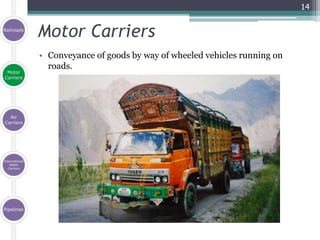 Modes of Transportation - Supply chain perspective | PPTX