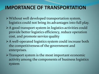 Transportation. We know transportation is core of any business. | PPTX