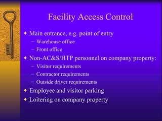 Transportation And Facility Security | PPT