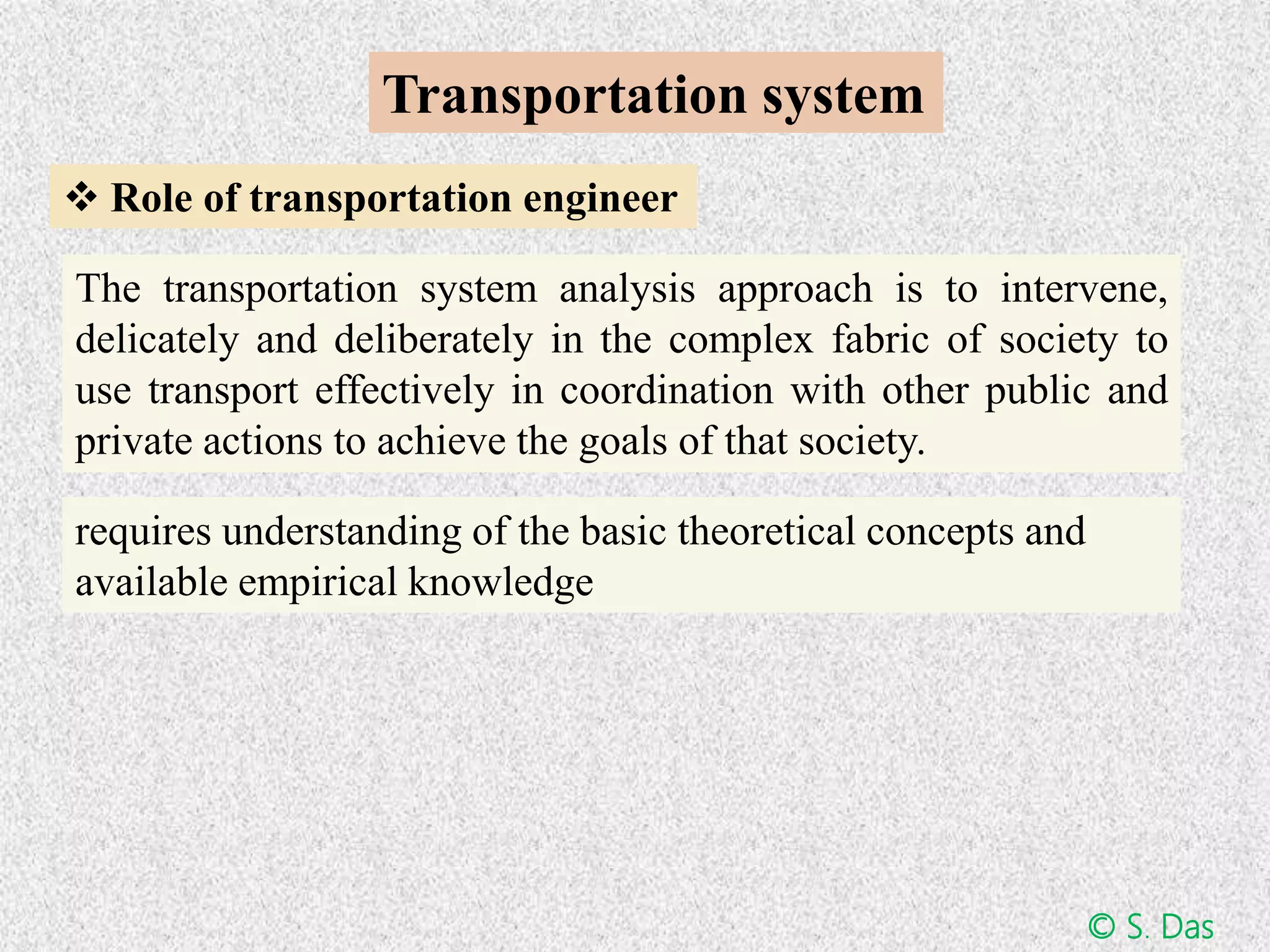 Transportation and highway engineering part 1 | PPTX