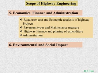 Transportation and highway engineering part 1 | PPTX