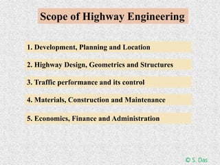 Transportation and highway engineering part 1 | PPTX