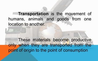 Transportation and logistics | PPTX