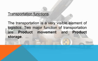 Transportation and logistics | PPTX