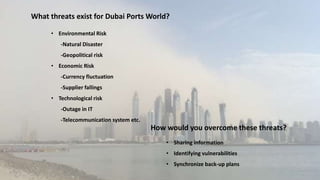 Transportation and logistics: The Case for Dubai Ports World | PPTX