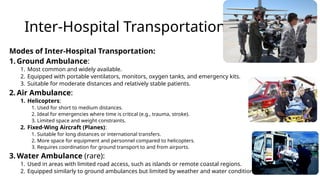 Transportation Critically ill Intra and Inter Hospital | PPTX