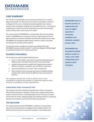 Transportation Document Processing Case Study | PDF