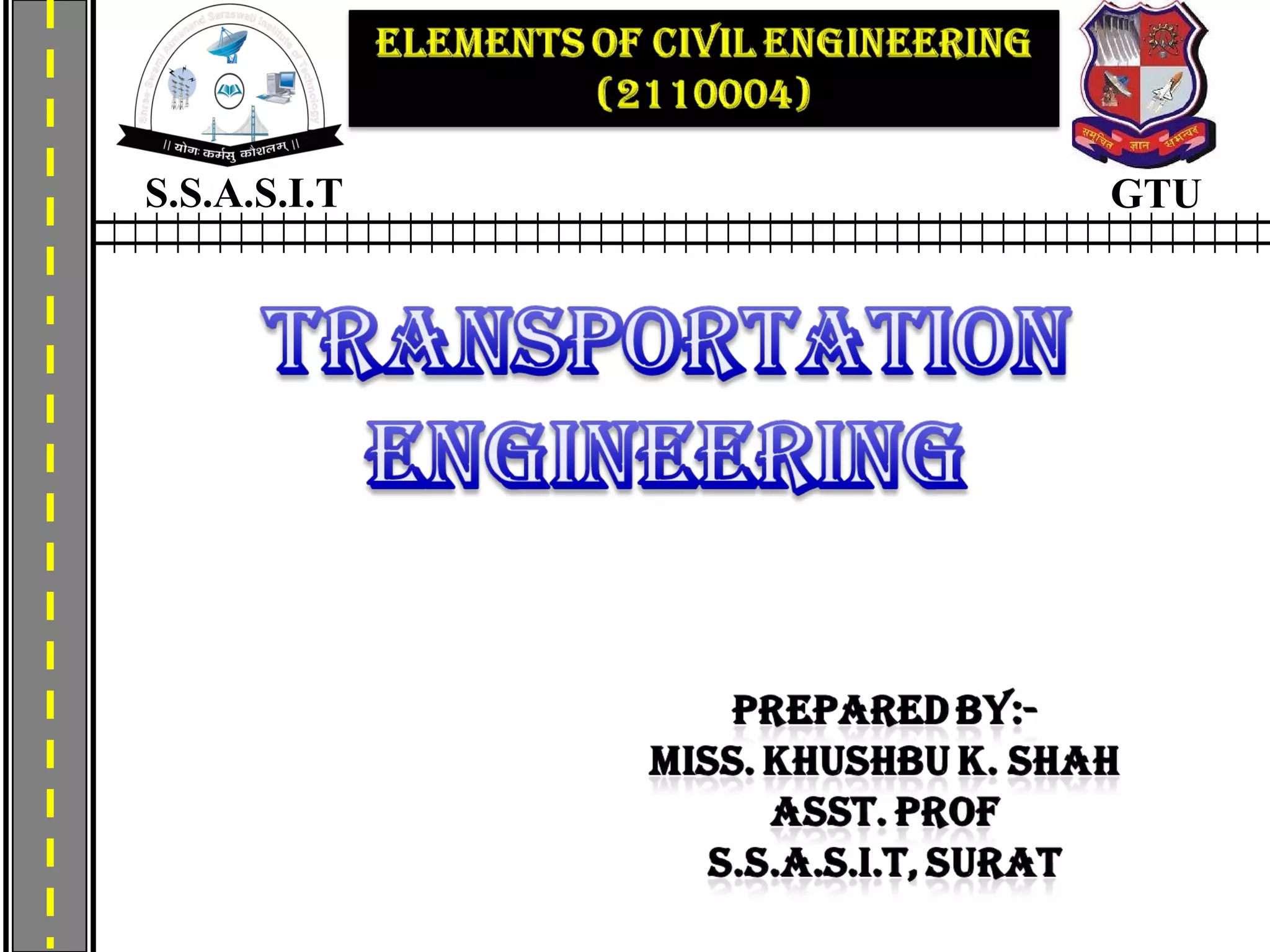 Transportation engineering | PPT