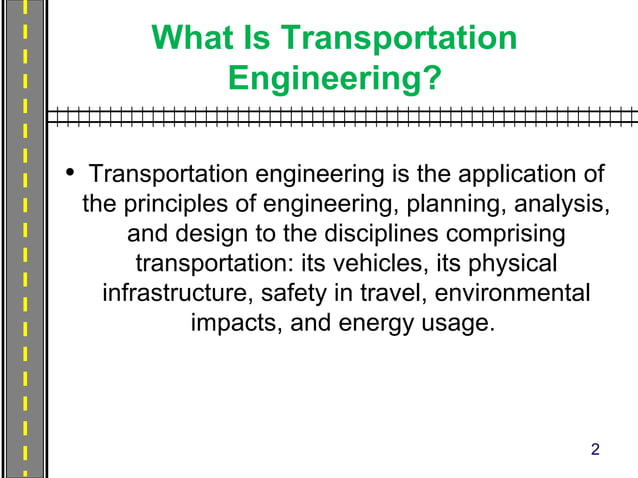 Transportation engineering | PPT