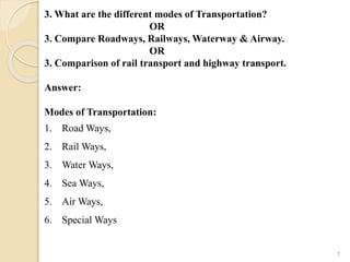 Transportation engineering | PPTX