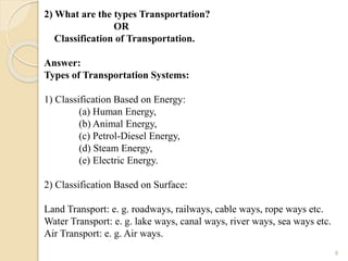 Transportation engineering | PPT