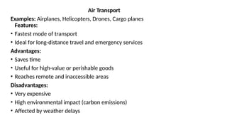 Transportation Engineering- Modes of Transport, Types of roads ...