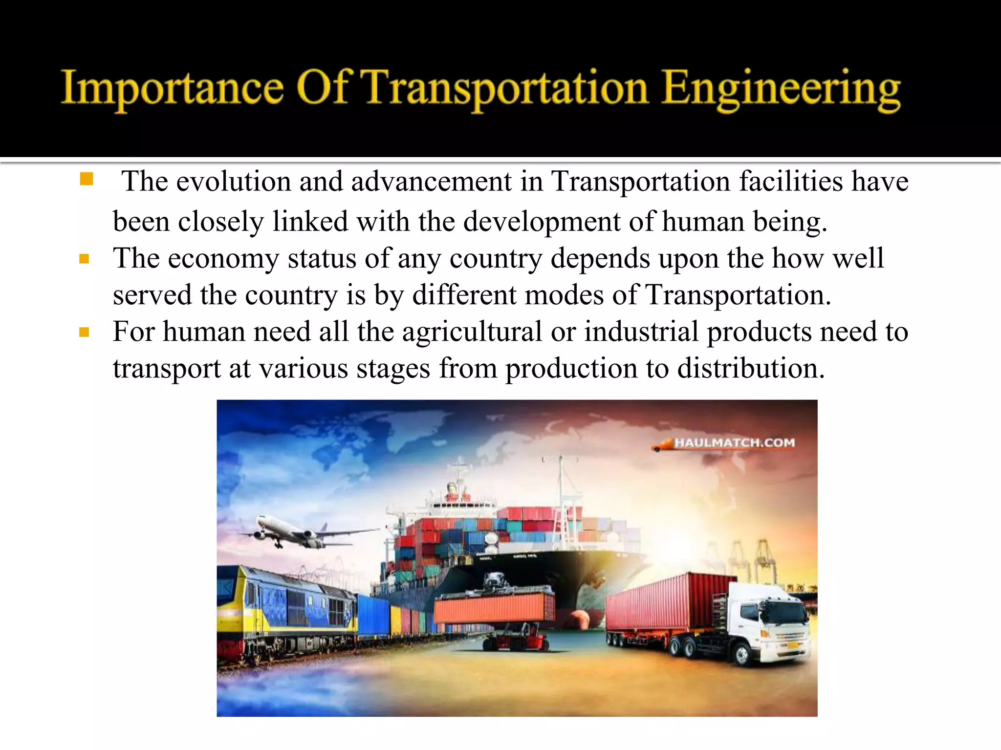 Introduction to Transportation Engineering | PPTX