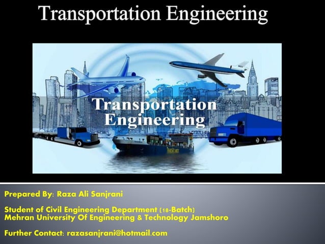 Introduction to Transportation Engineering | PPTX