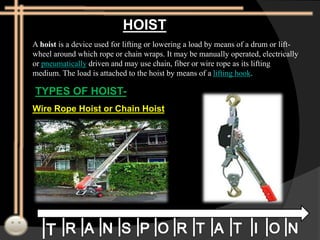 Transportation: Construction Equipments | PPTX