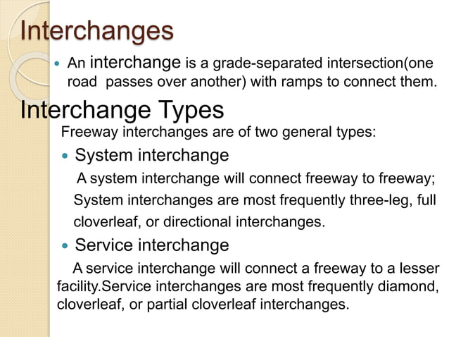 Interchanges and its Types of interchanges | PPTX