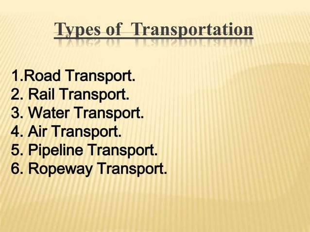 Transportation final ppt hemant n kt colg thane | PPT