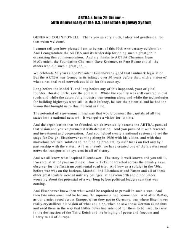 Powell Speech Transcript | PDF