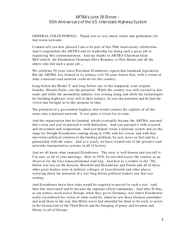 Powell Speech Transcript Powell Speech Transcript