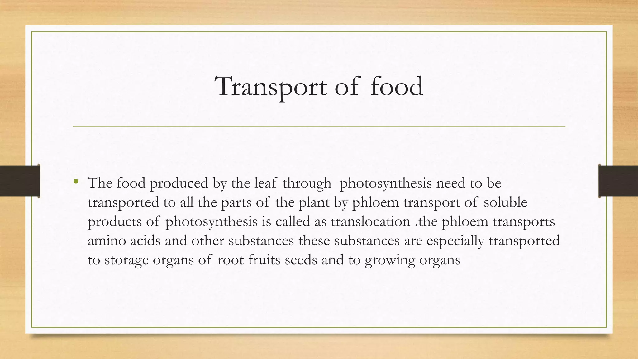Transportation in plants | PPTX
