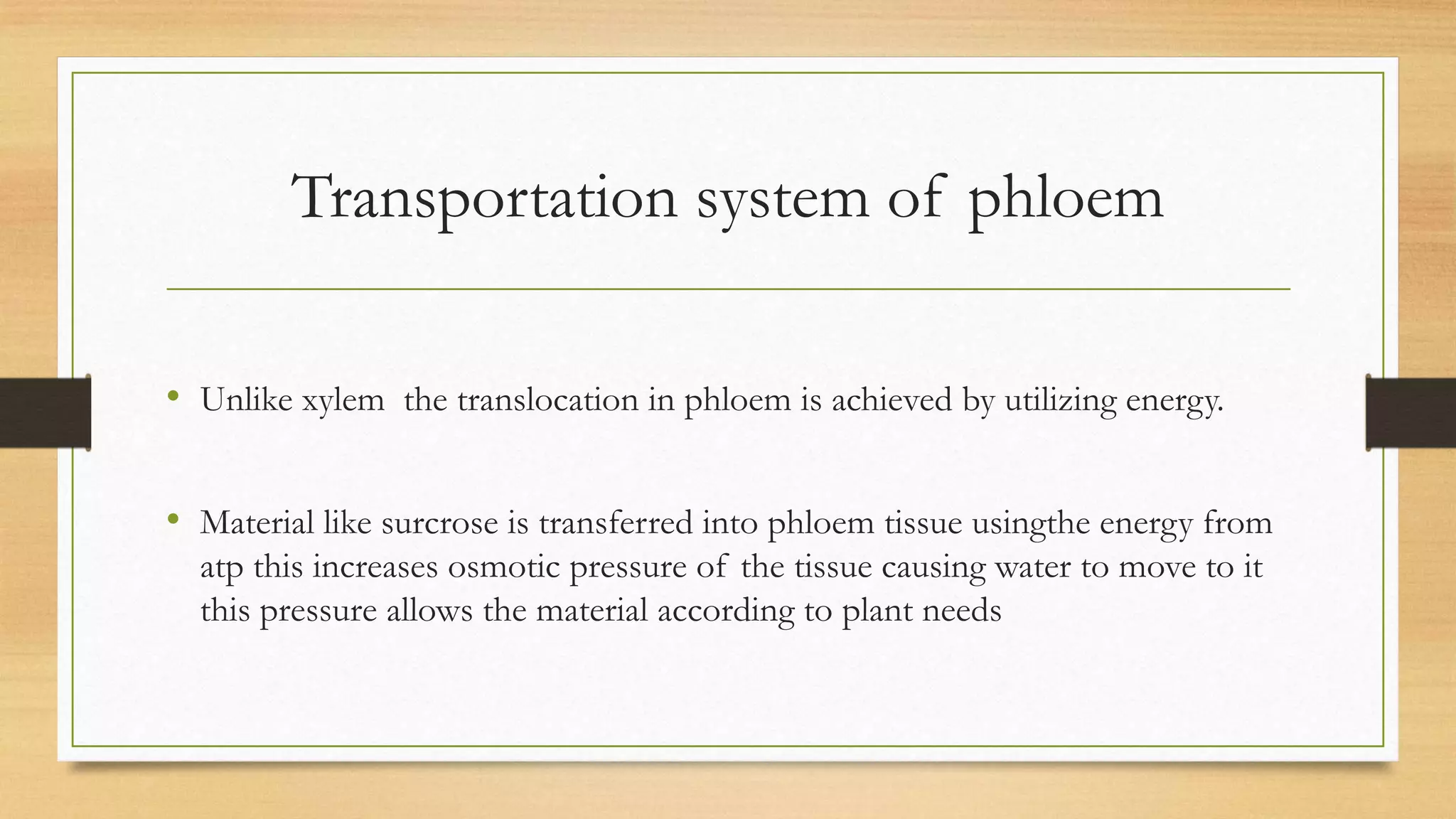 Transportation in plants | PPTX