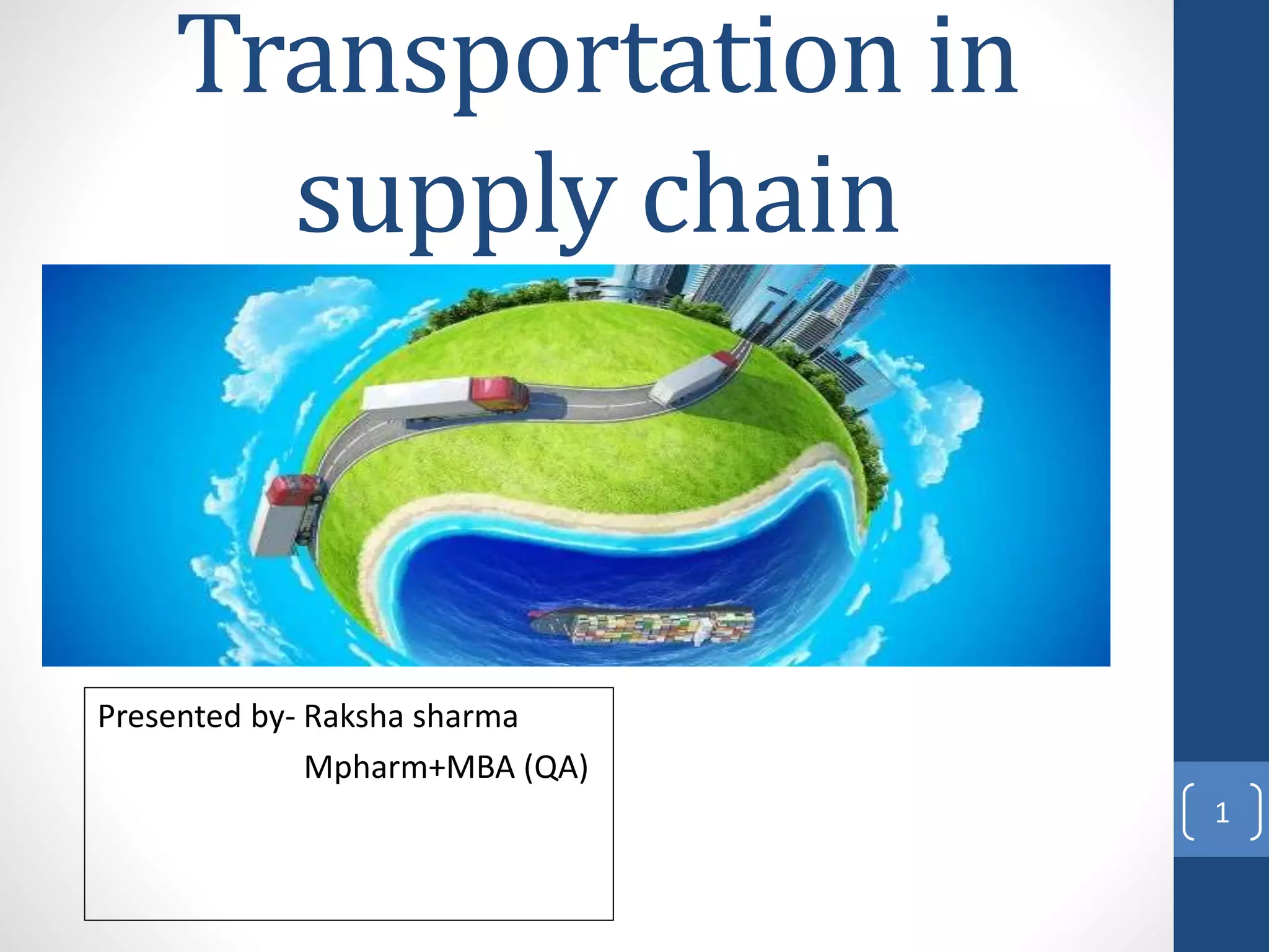 Transportation in supply chain | PPTX