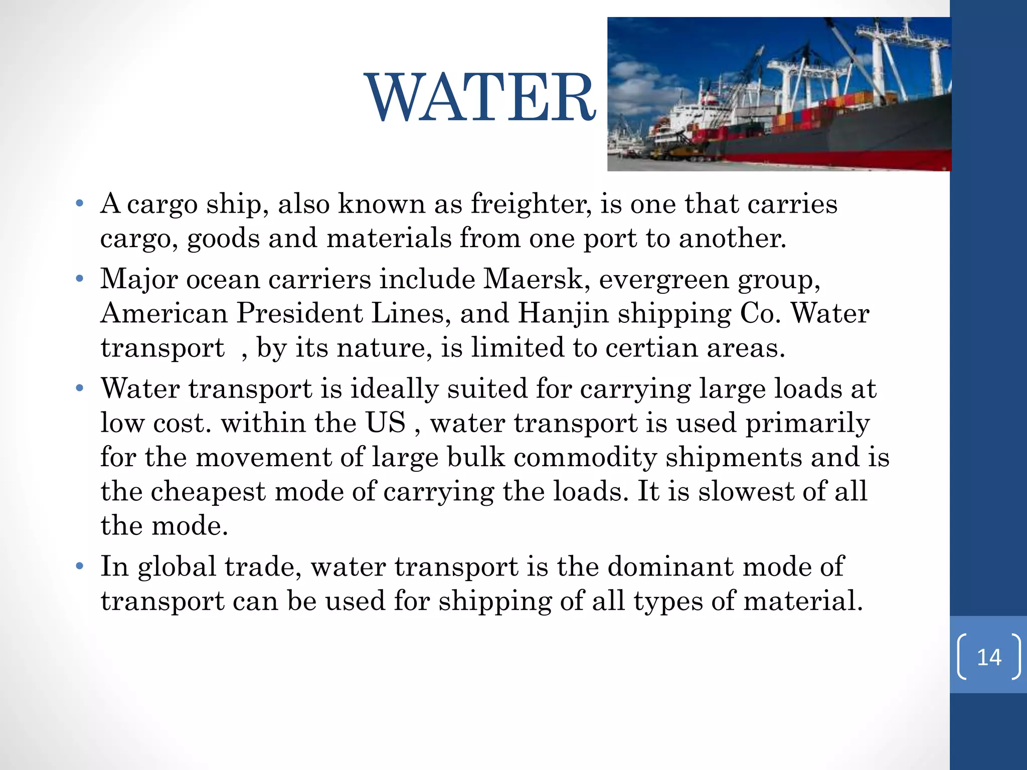 Transportation in supply chain | PPTX