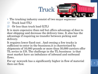 Transportation in supply chain | PPTX