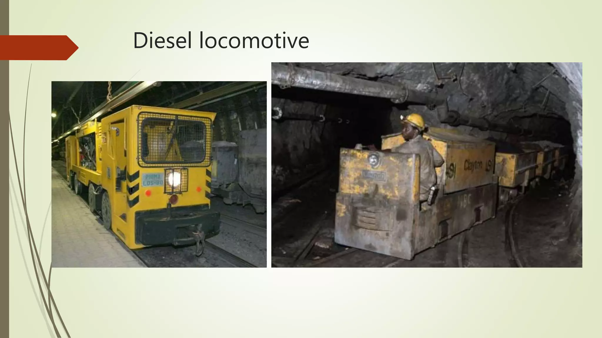 Transportation in underground mines | PPTX