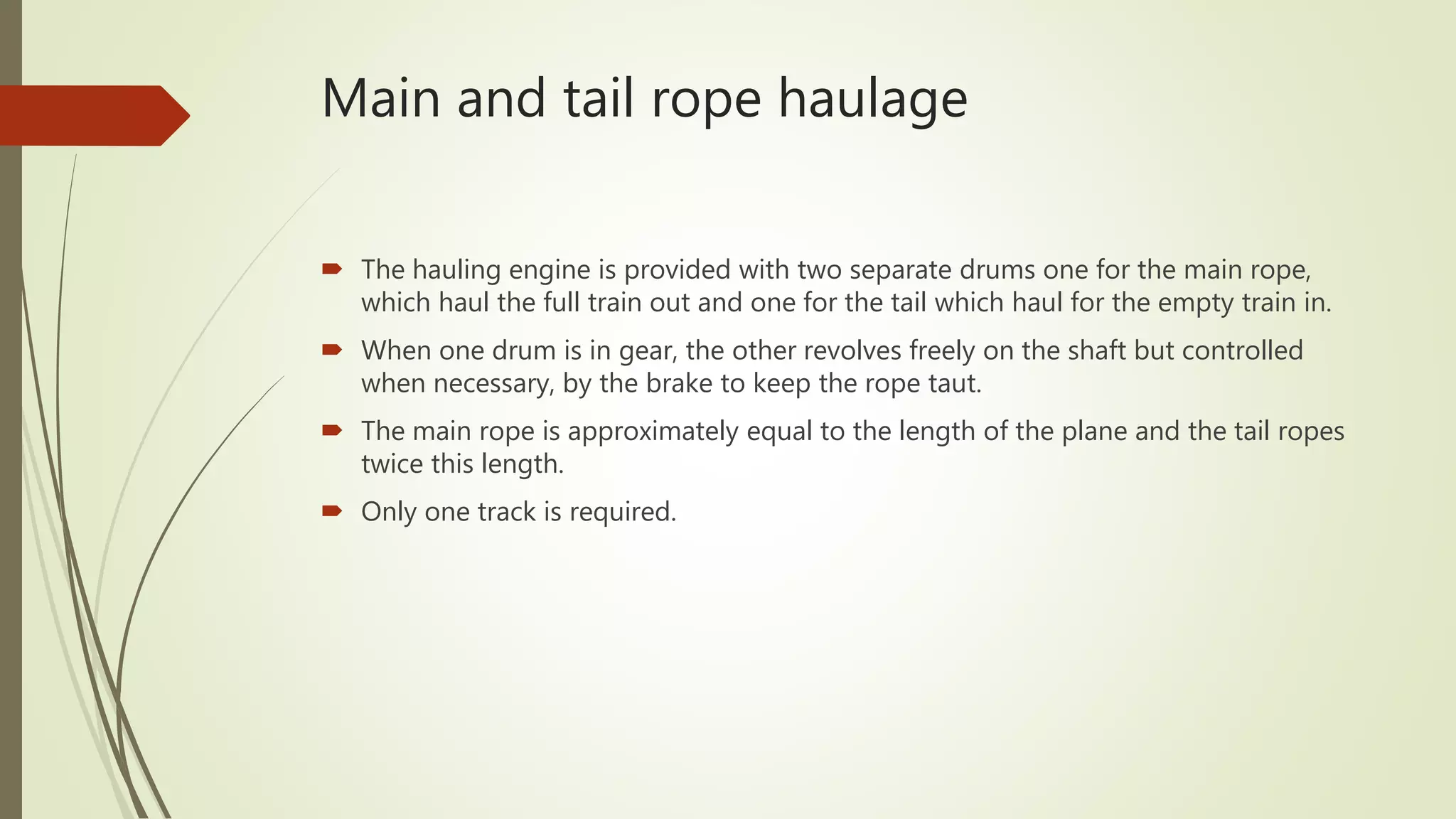 Transportation in underground mines | PPTX