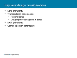 Transportation Lanes in SAP TM and SAP APO - PPS - V2.0 - Paresh ...