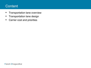 Transportation Lanes in SAP TM and SAP APO - PPT - V2.0 - Paresh ...