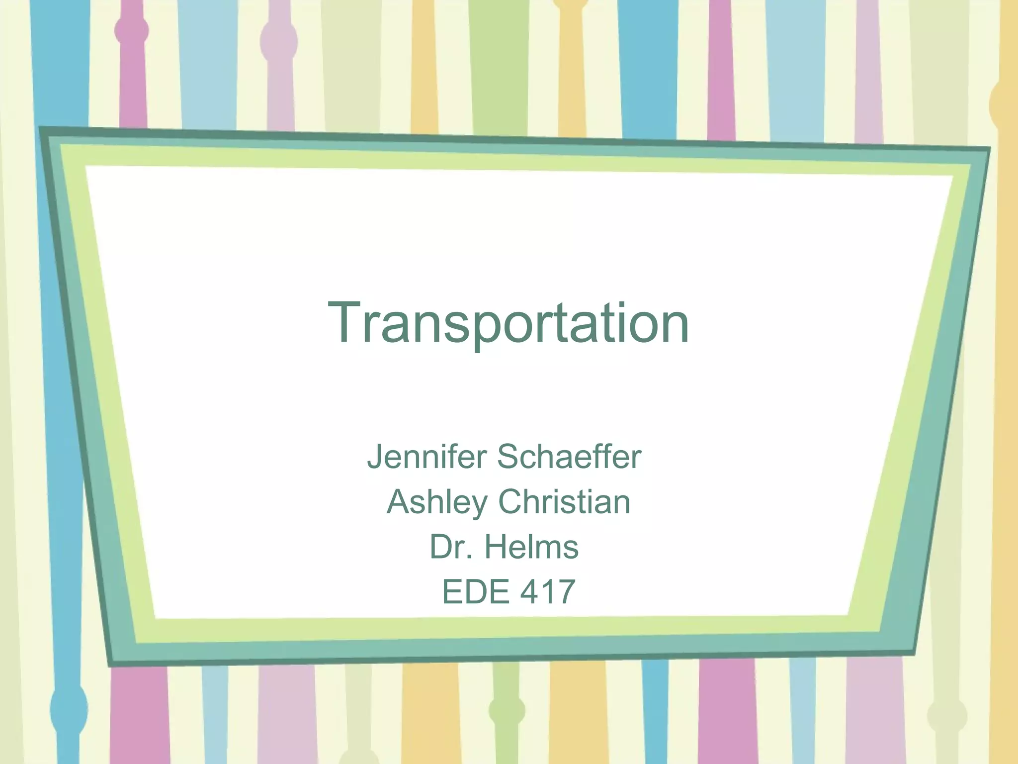 Transportation lesson | PPT