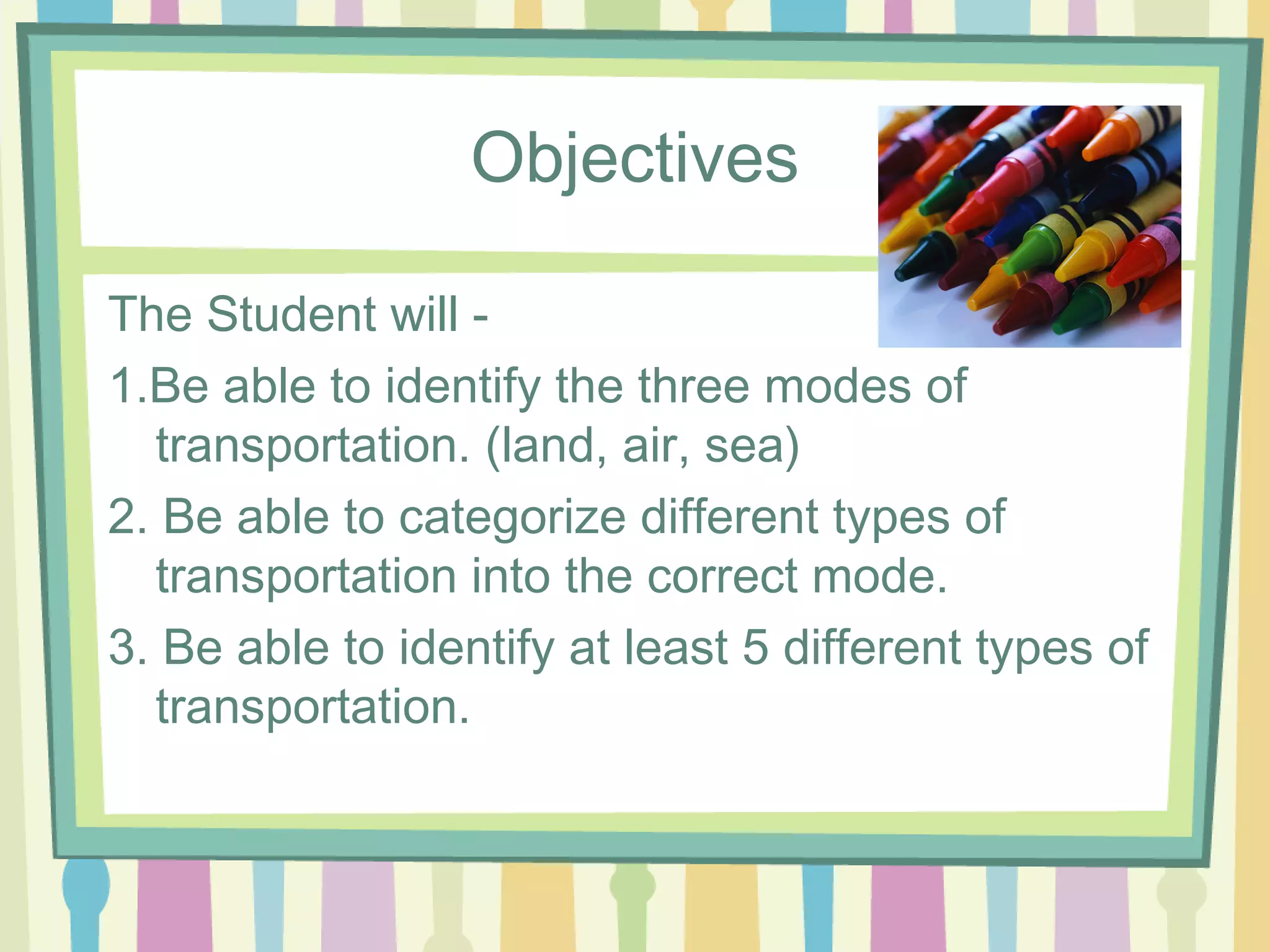 Transportation lesson | PPT